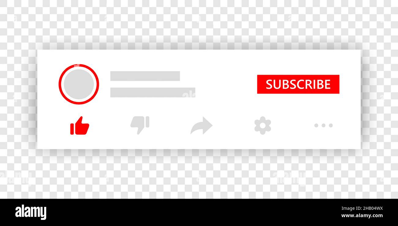 Media avatar frame for channel cover wireframe. Web subscribe elements ...
