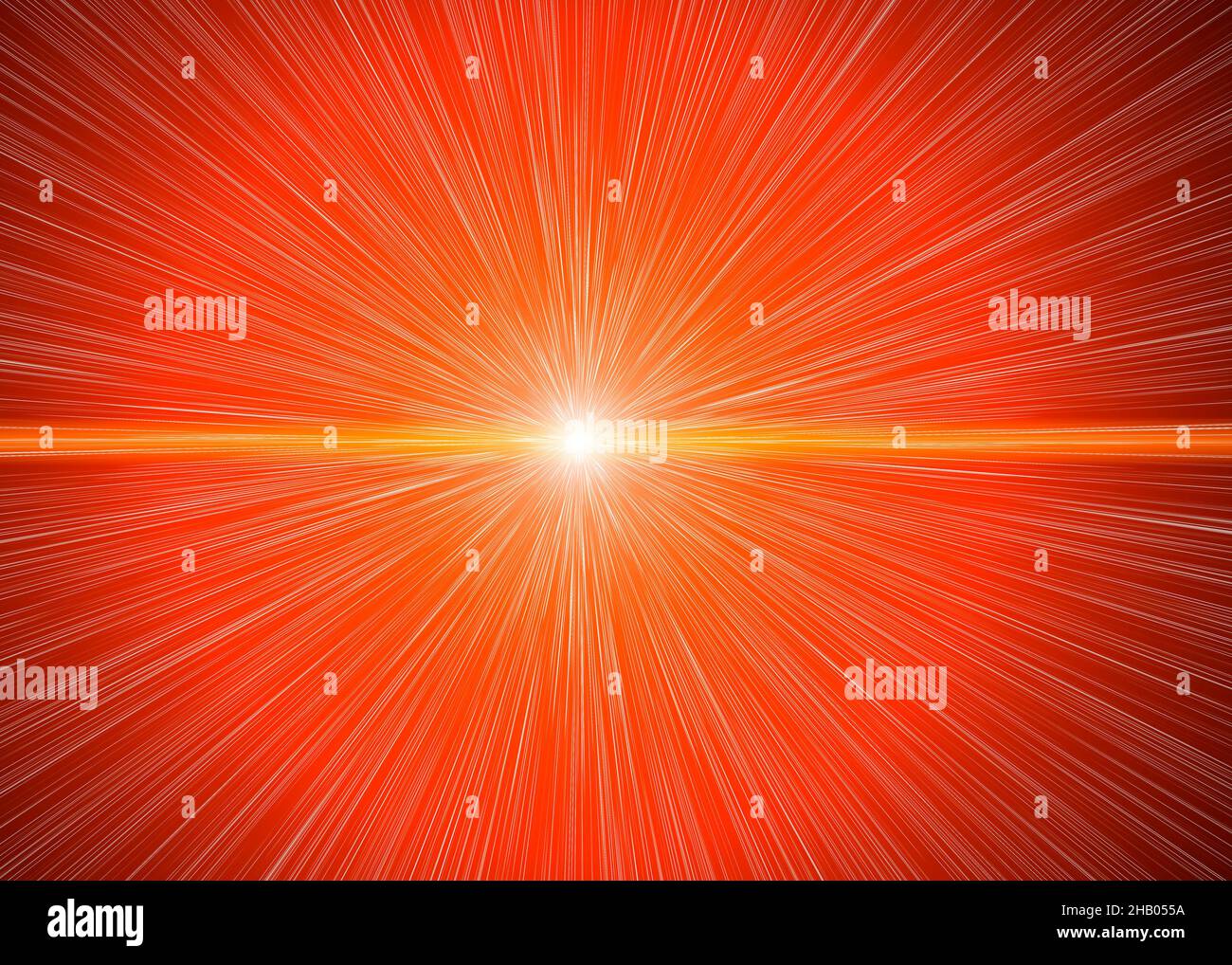 Abstract sunlights rays effect. Bright sun or laser cosmic rays ...