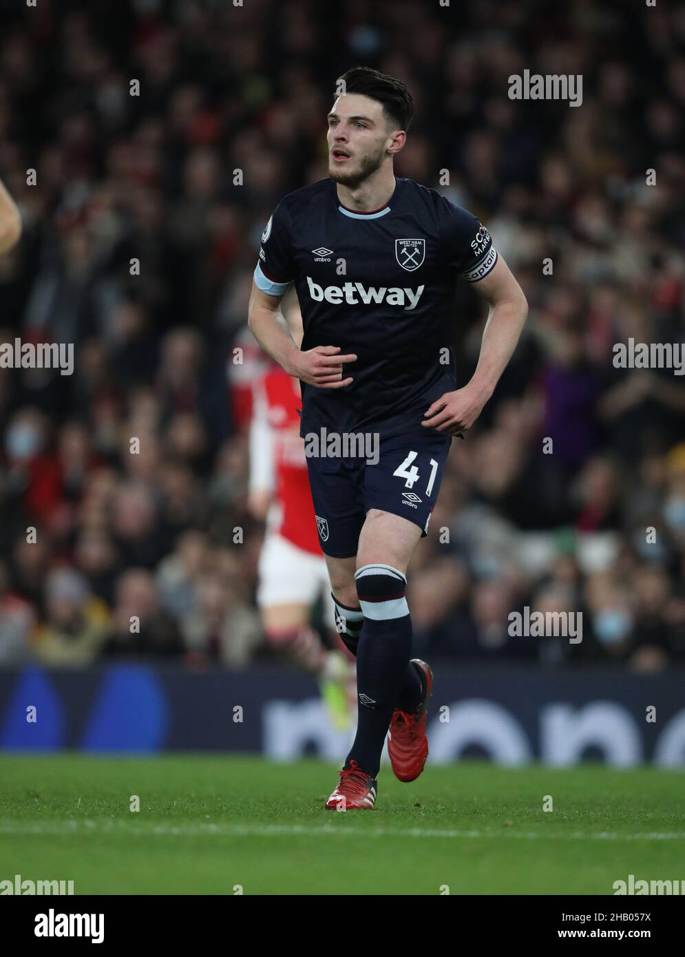 London, UK. 15th Dec, 2021. Declan Rice (WHU) at the Arsenal v West Ham ...
