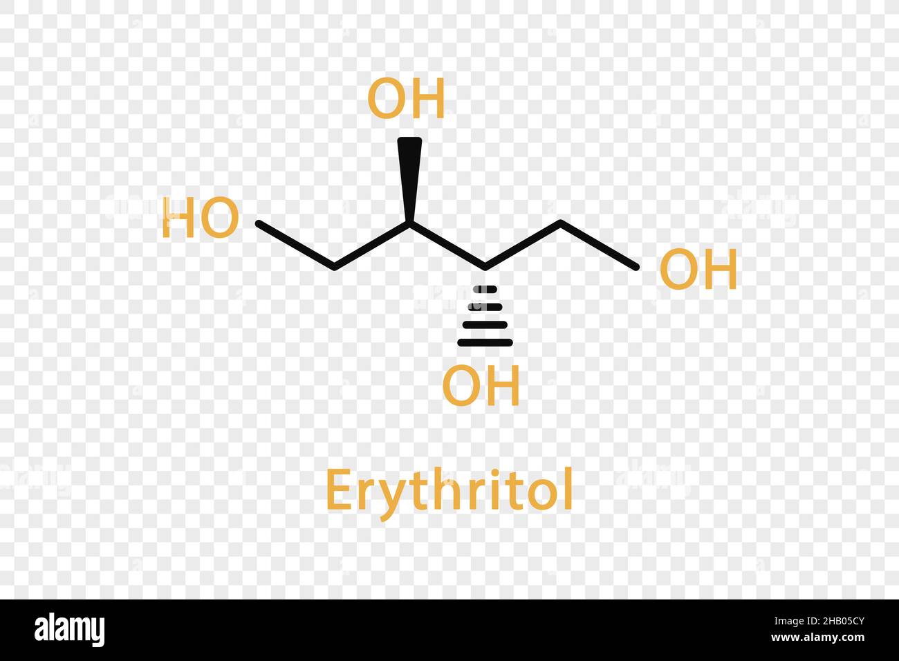 Erythritol non caloric sweetener molecule Stock Vector Images - Alamy