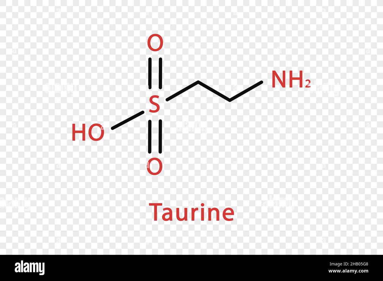 Taurine chemical formula. Taurine structural chemical formula isolated ...