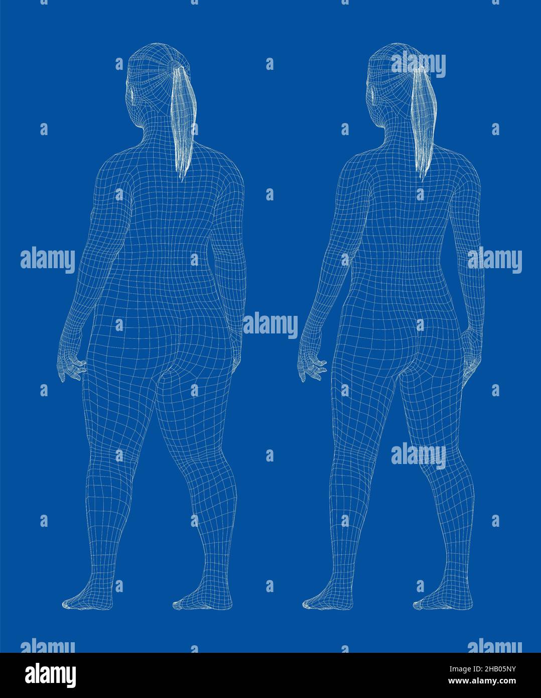 Fat and slim woman, before and after weight loss Stock Photo - Alamy