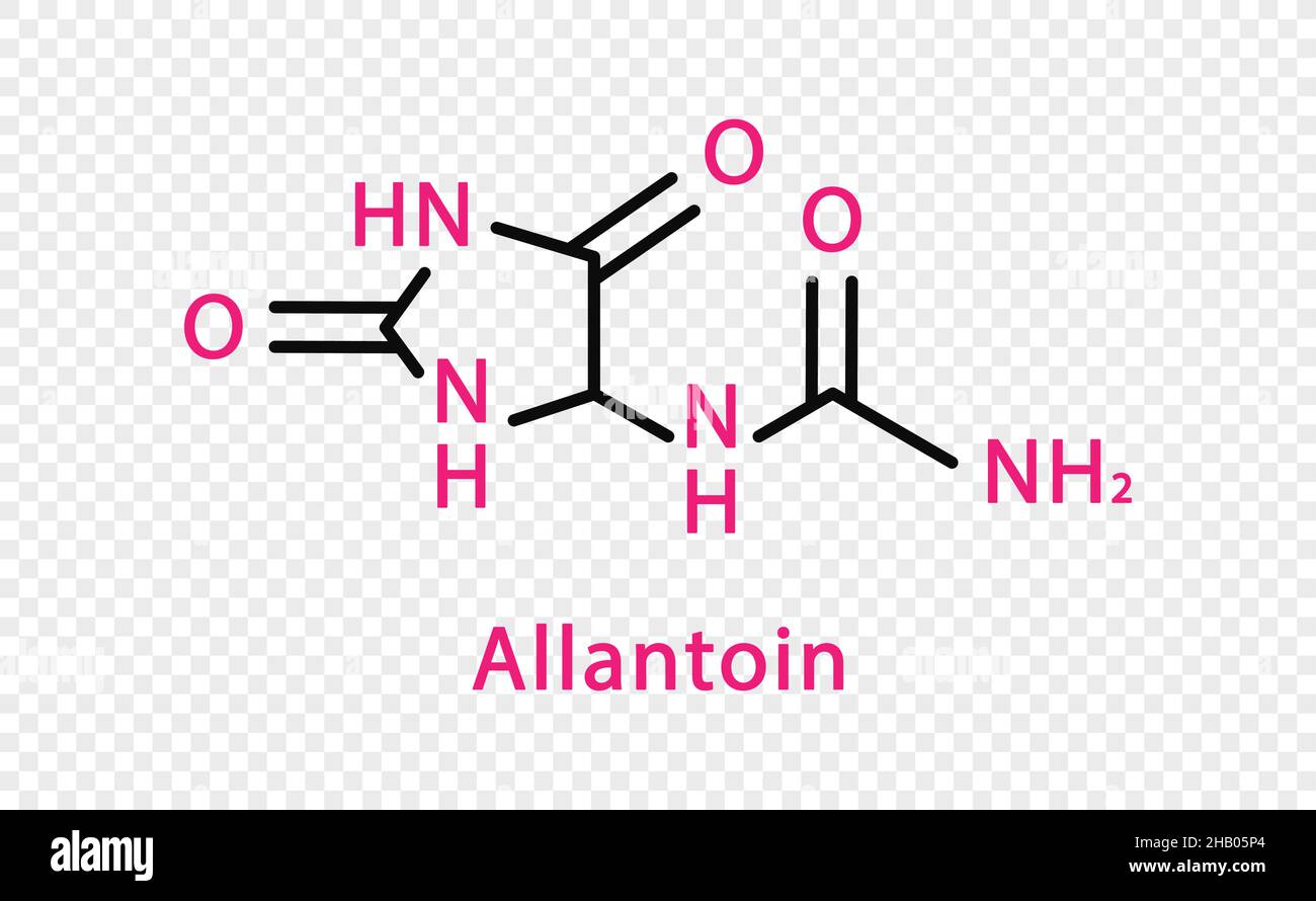 Allantoin chemical formula. Allantoin structural chemical formula ...