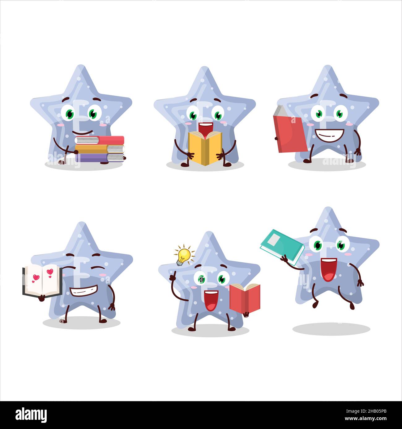 A picture of star blue gummy candy E cartoon character concept reading ...