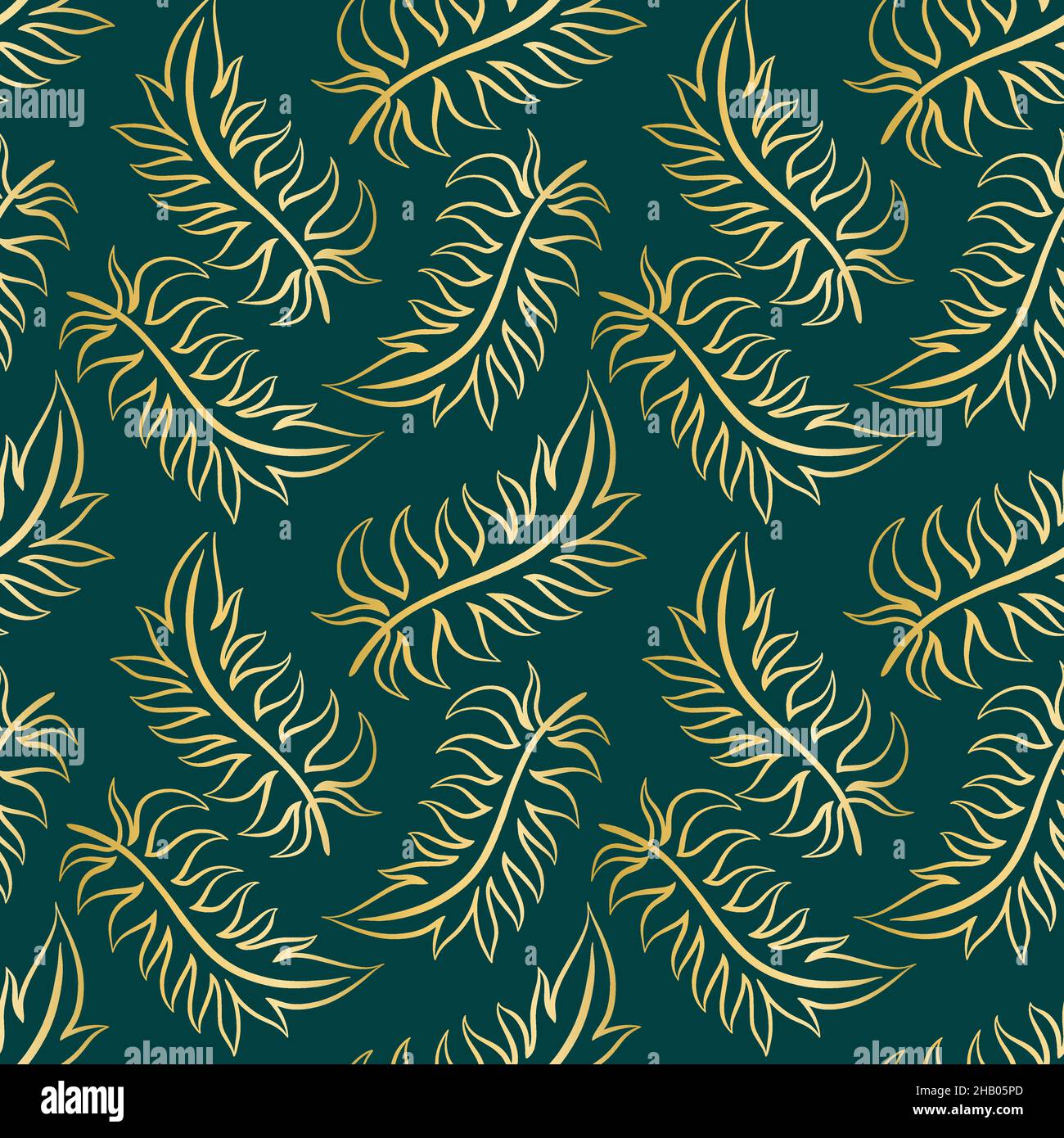 Gold feathers on emerald background Stock Vector Image & Art - Alamy