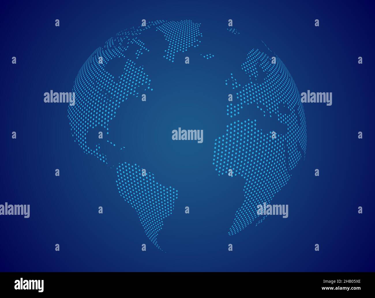 Global network connection vector illustration. World map points banner. Map of the planet ...