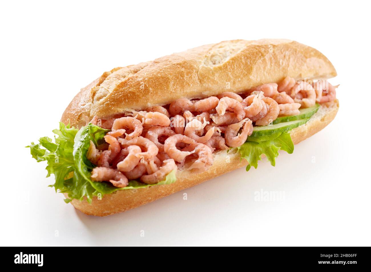 Delicious submarine sandwich made of crunchy baguette and cooked north ...
