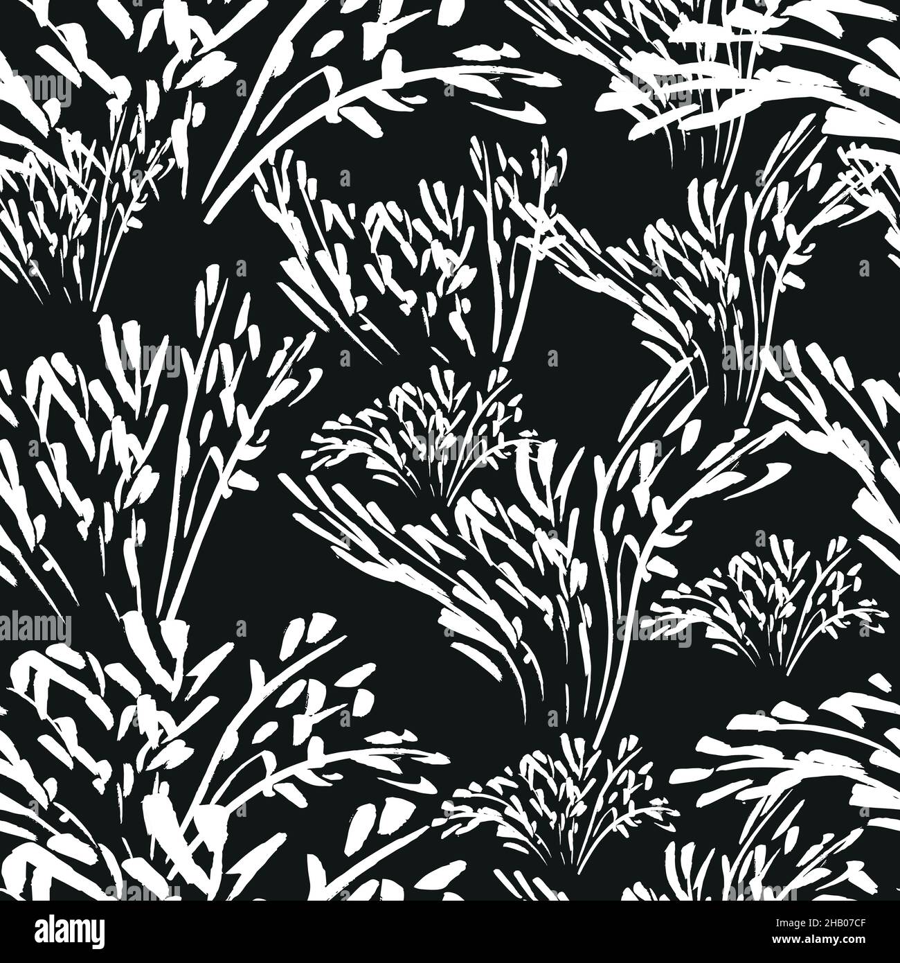 seamless abstract natural monochrome pattern for your design. suitable ...