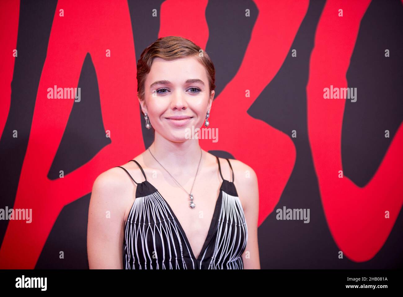 Carolina Sala attends the premiere of the movie "Diabolik" at Cinema ...