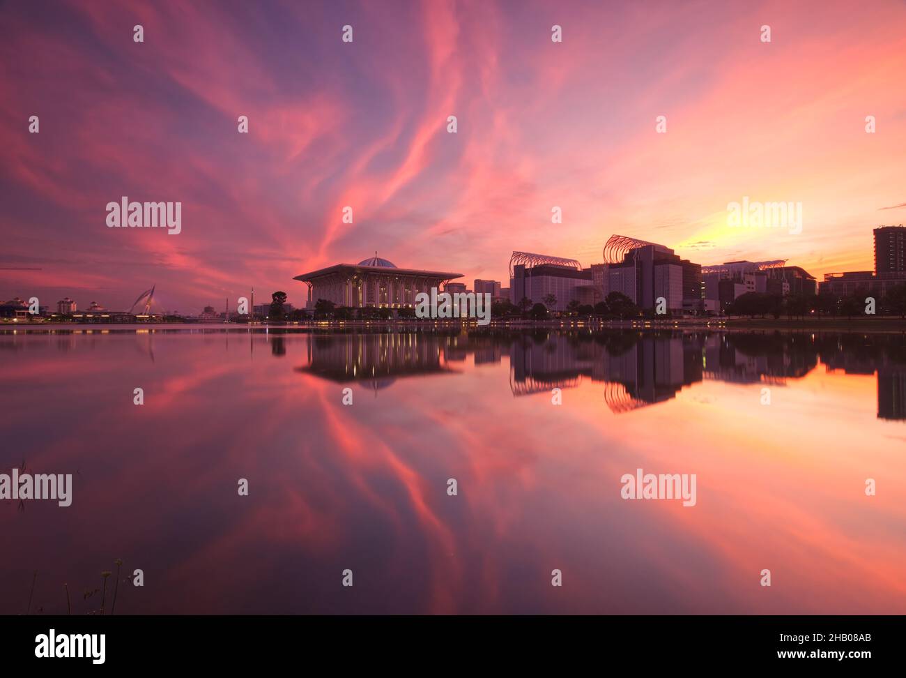 Putrajaya architecture building and bridge Stock Photo - Alamy