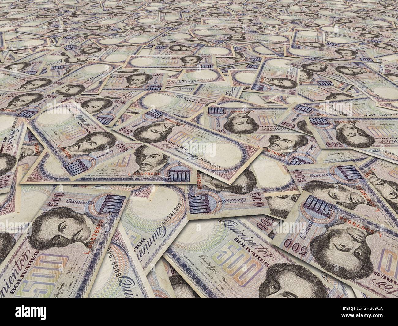 3D rendering of Venezuelan bolivar banknotes Stock Photo - Alamy
