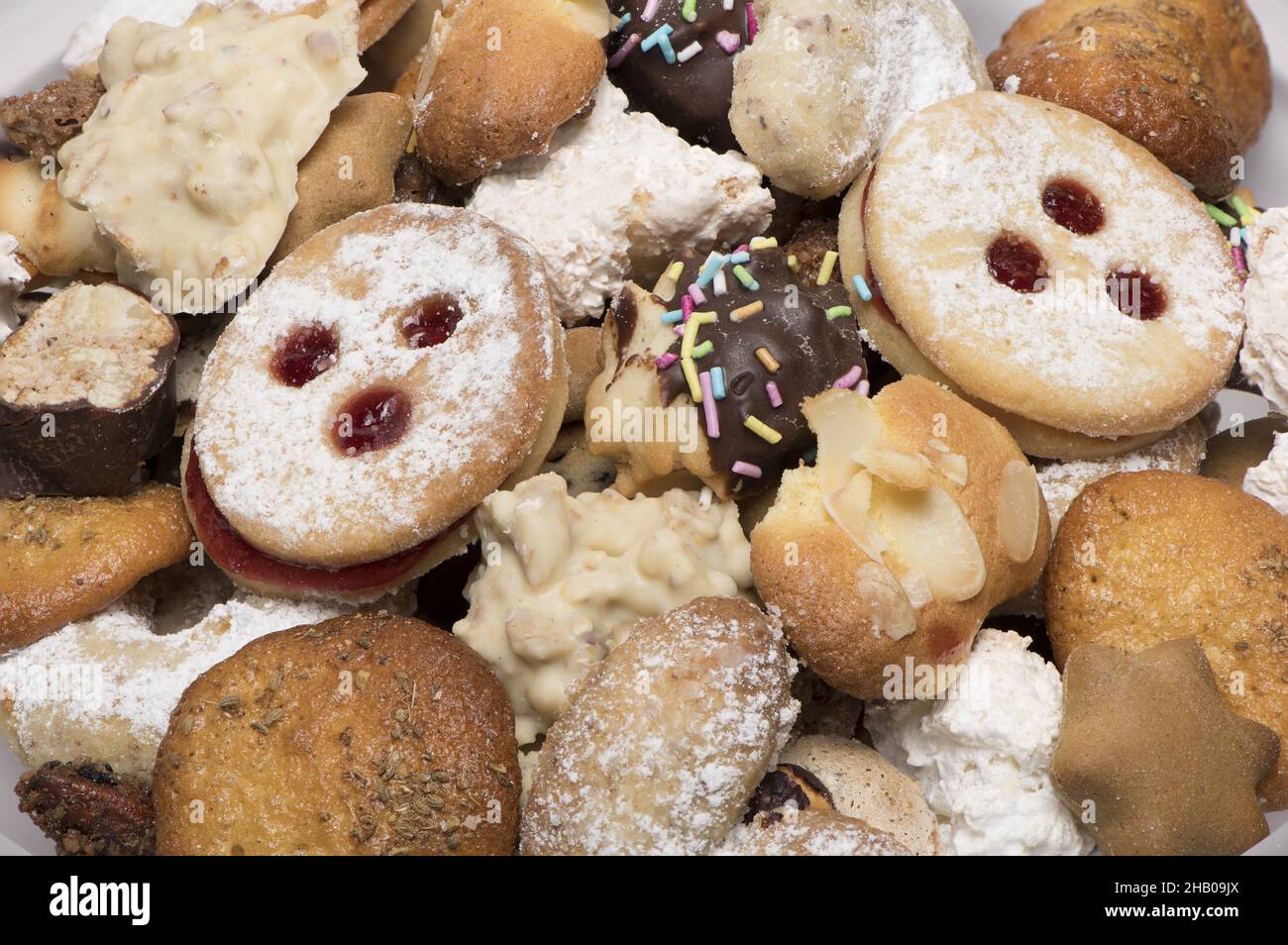 traditional Austrian Tyrolean Christmas cookies of different varieties ...