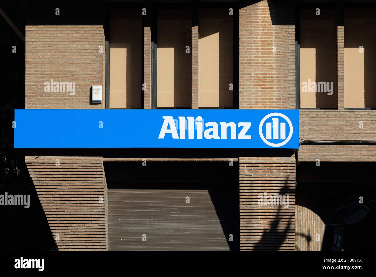 VALENCIA, SPAIN - DECEMBER 15, 2021: Allianz is a German multinational ...