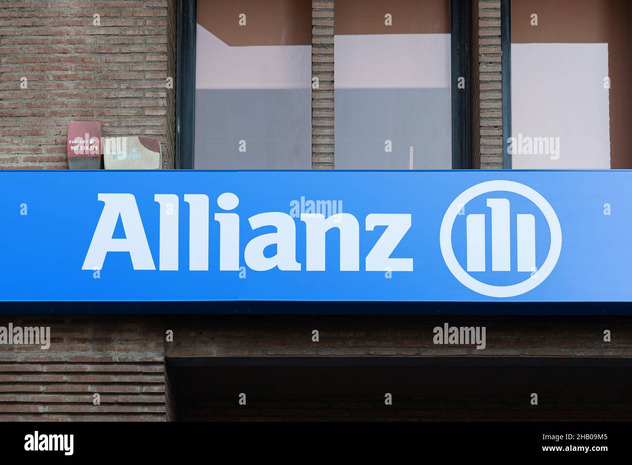 VALENCIA, SPAIN - DECEMBER 15, 2021: Allianz is a German multinational ...