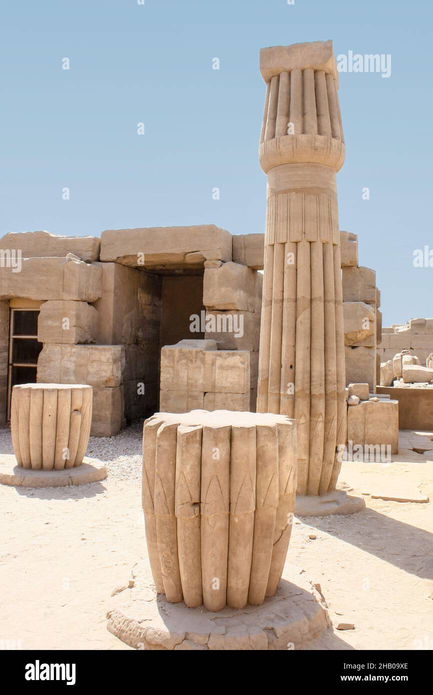 Karnak Temple Complex in Luxor, Egypt. Columns of an ancient temple in ...