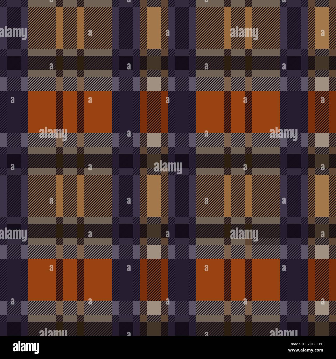 Tartan Scottish seamless pattern in muted violet, orange and brown ...