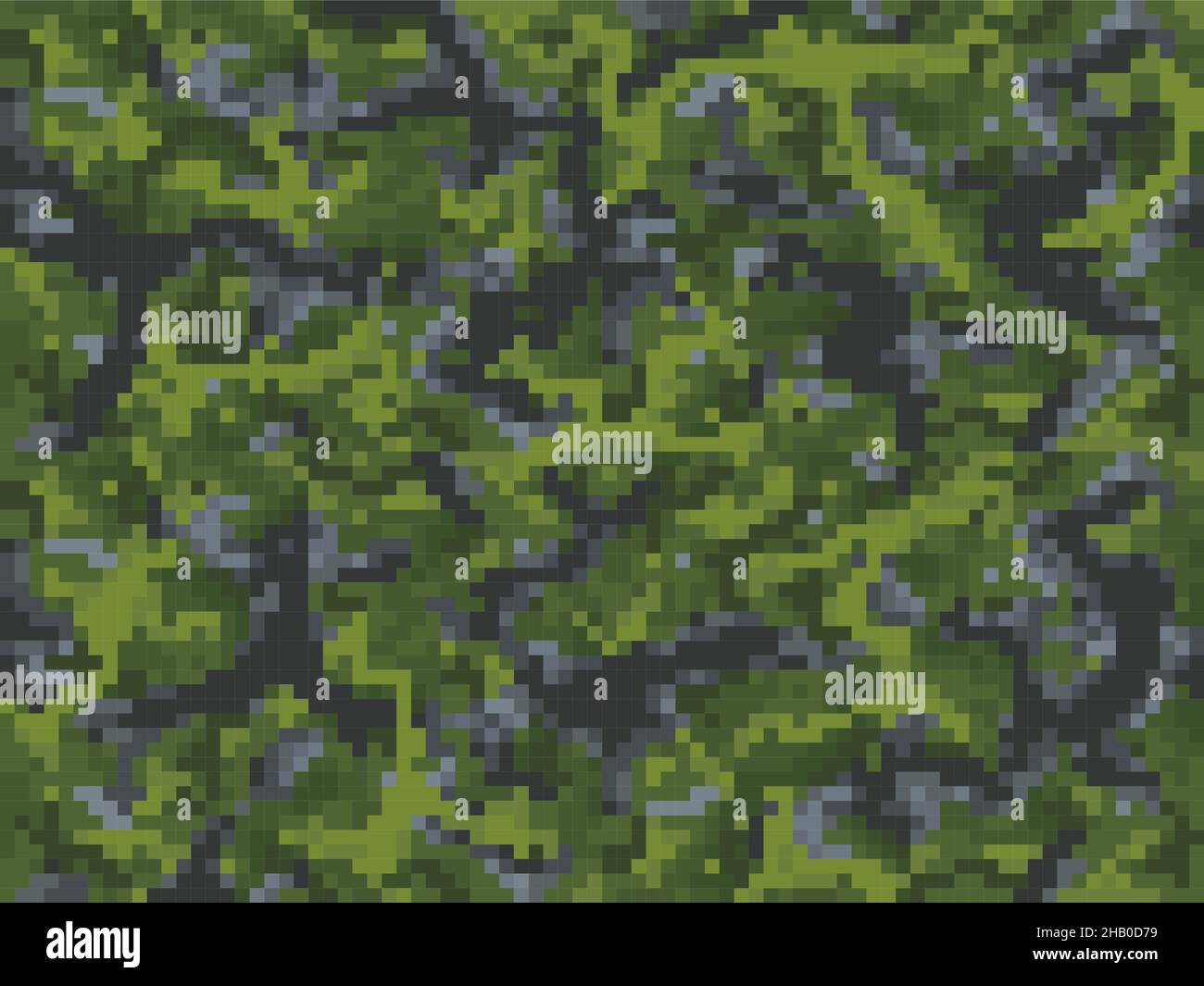 Khaki camouflage pixel game cubic background pattern with grass and ...