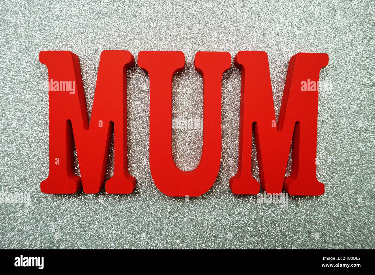 Mother's day with mum alphabet letter on red glitter background Stock ...