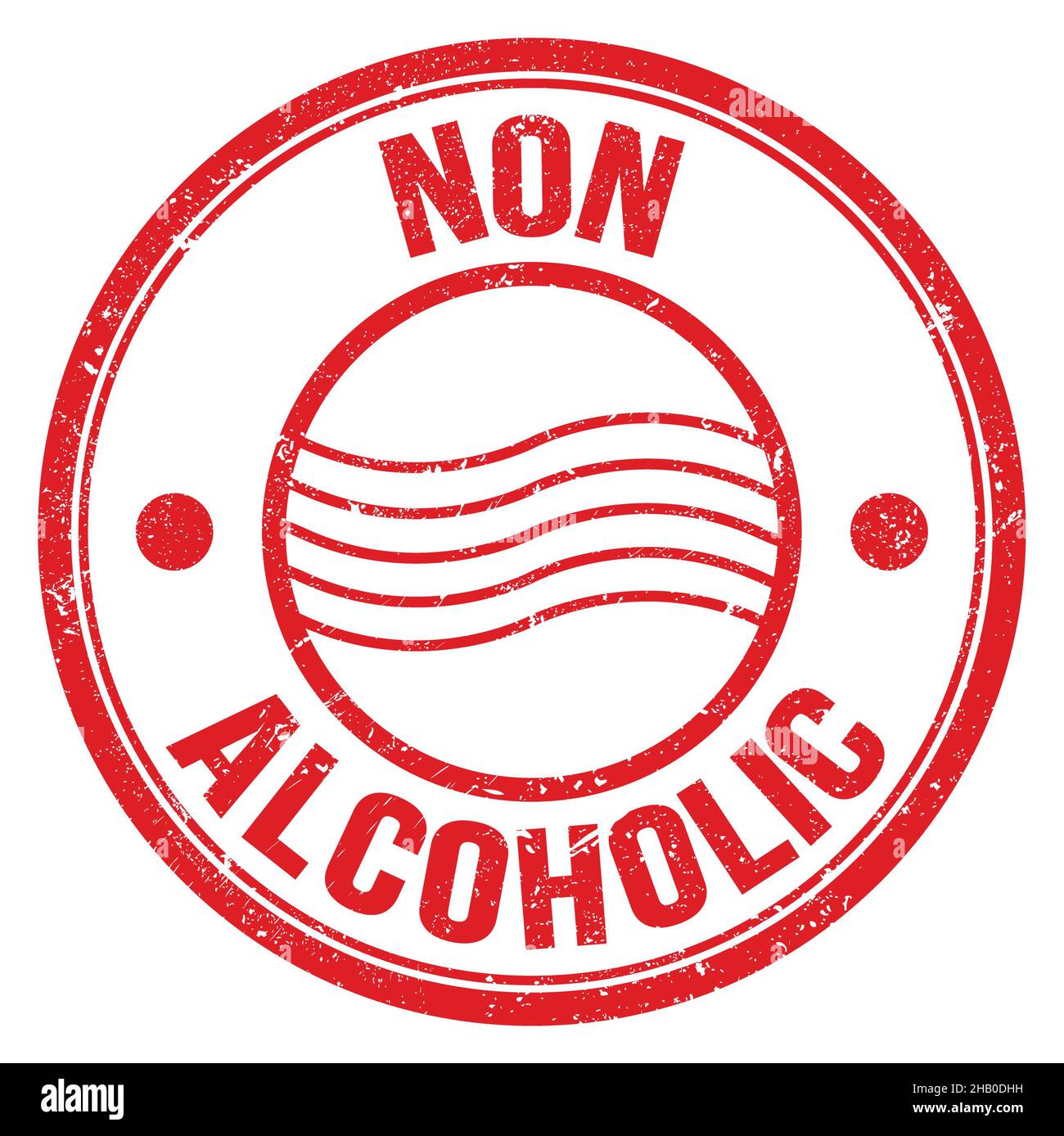 NON ALCOHOLIC text written on red round postal stamp sign Stock Photo ...