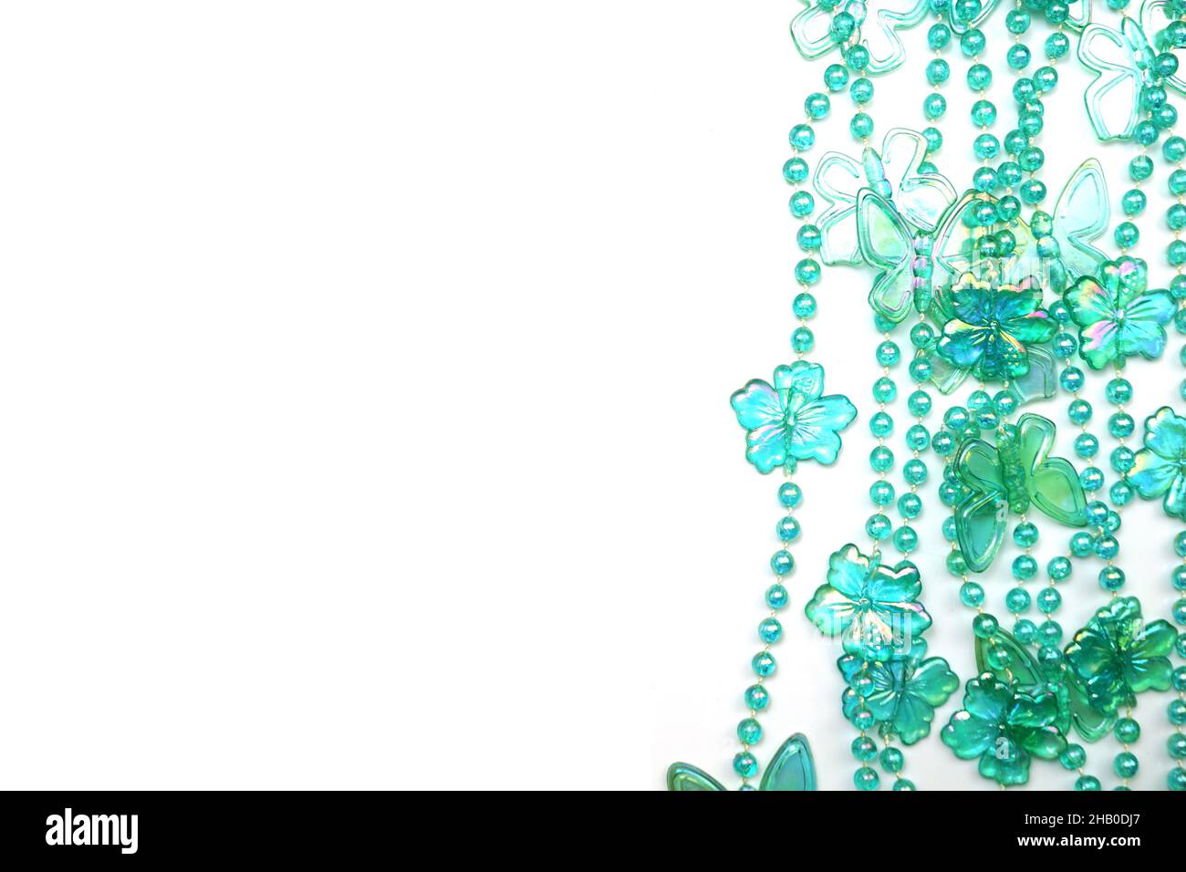 Bead String Chain Decoration Accessories Ornament Border on white ...