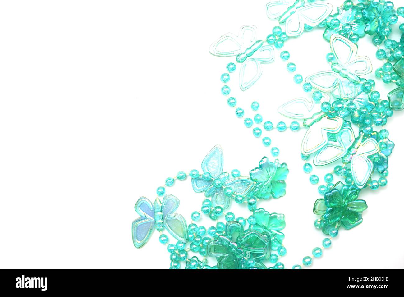 Bead String Chain Decoration Accessories Ornament Border on white ...