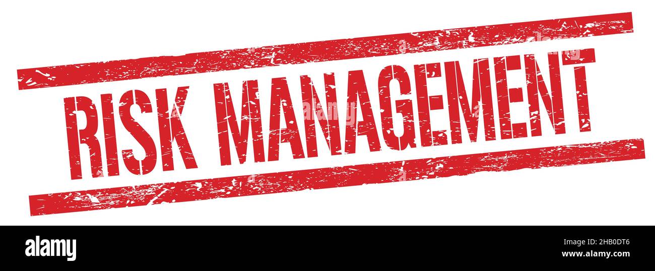 RISK MANAGEMENT text on red grungy rectangle stamp sign Stock Photo - Alamy