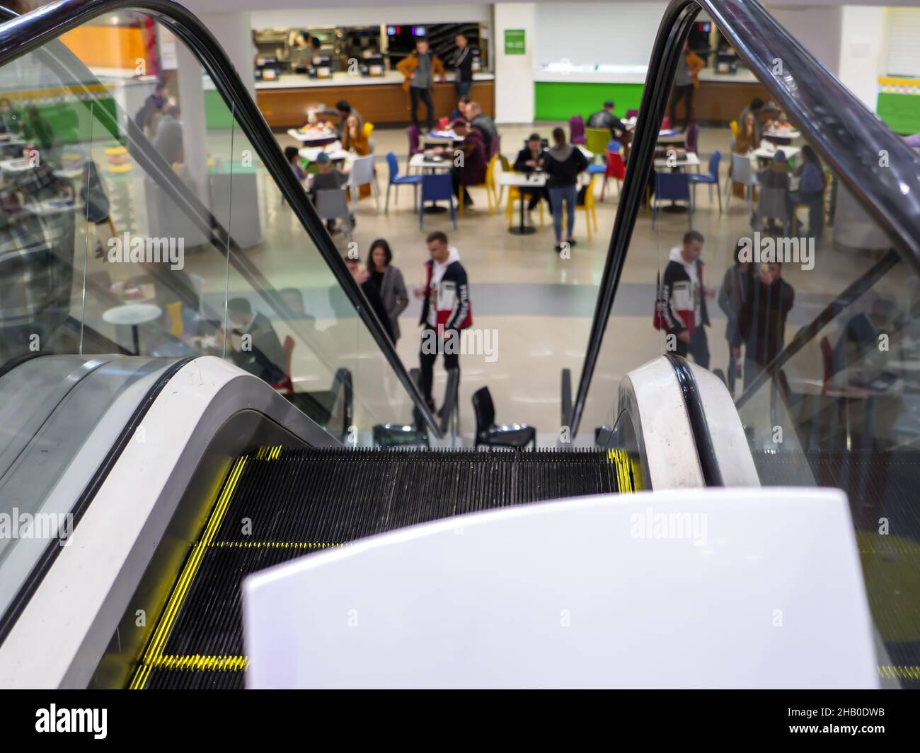 Cafe restaurant escalator stairs elevator hi-res stock photography and ...