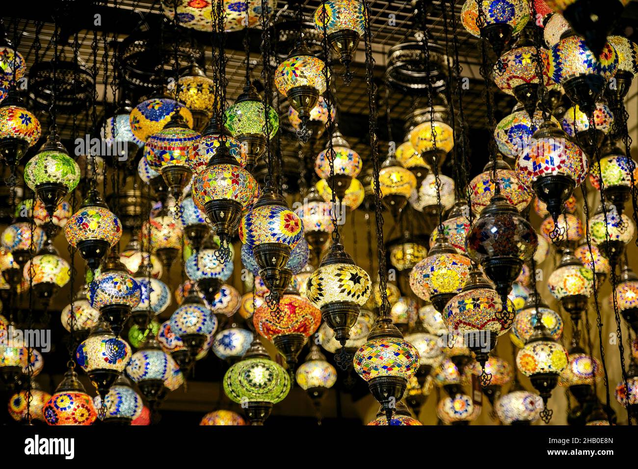 Beautiful shot of Arabic style lanterns at Dubai souk Stock Photo - Alamy