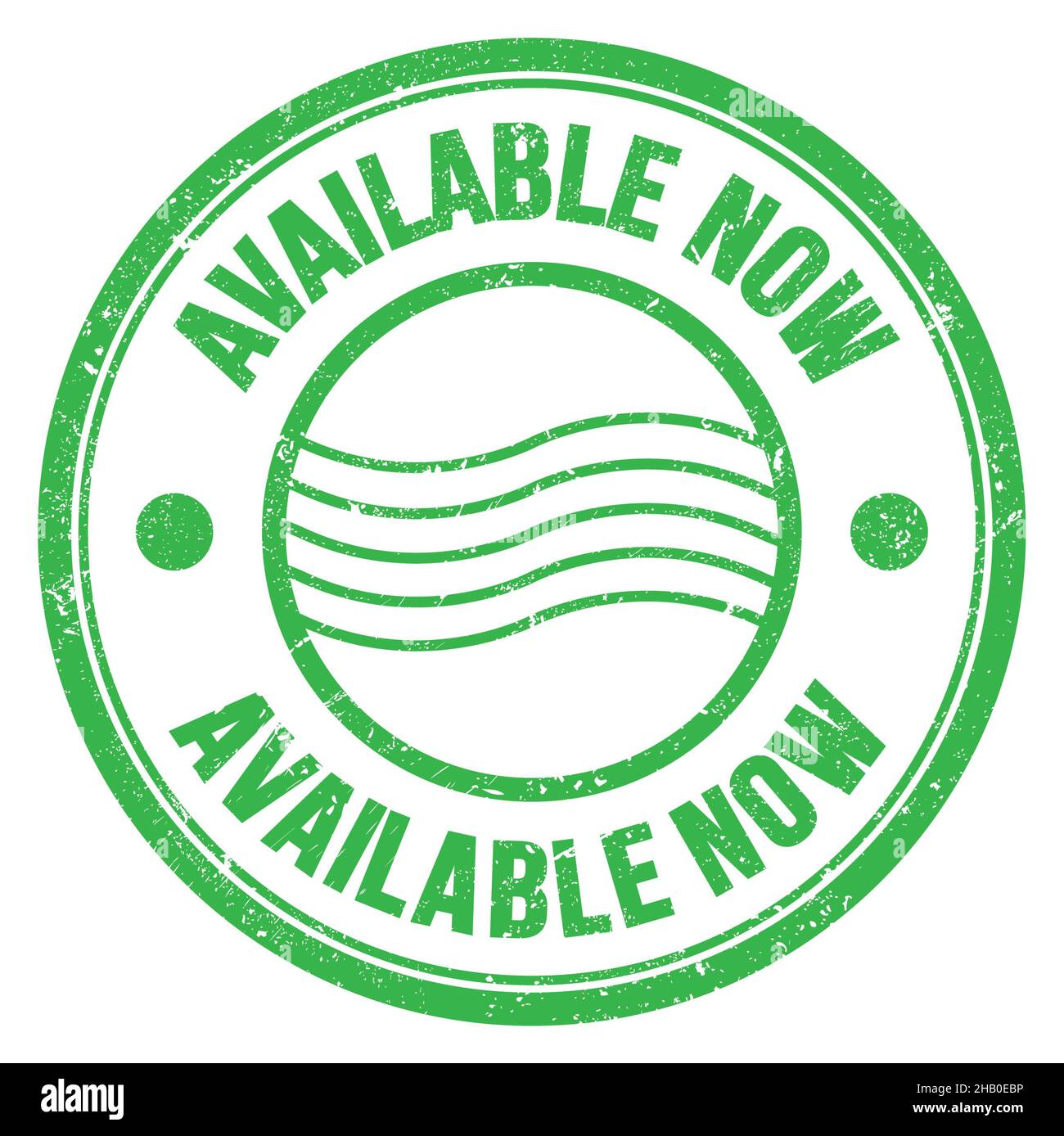 AVAILABLE NOW word written on green round postal stamp sign Stock Photo ...