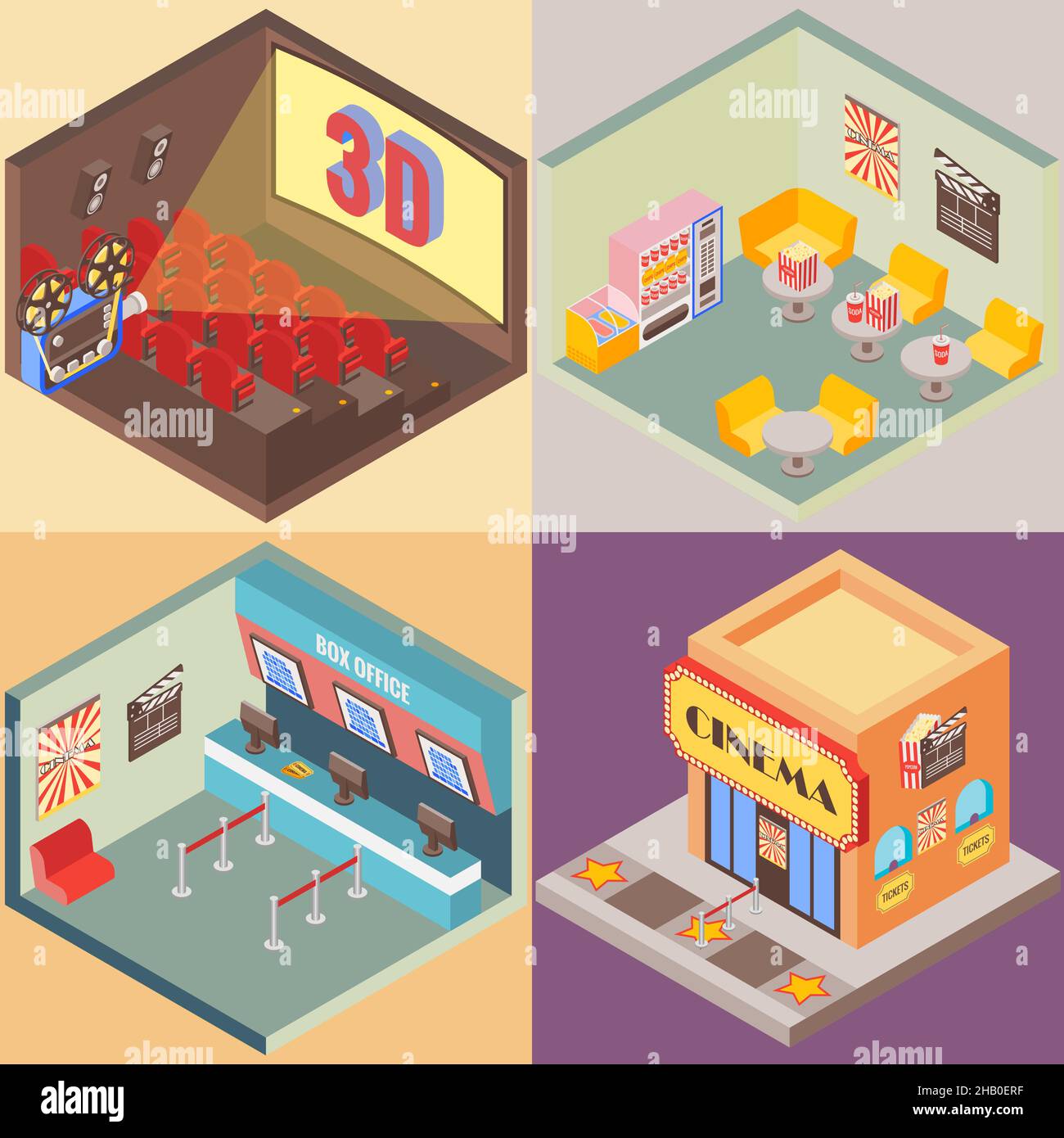 Cartoon interior auditorium hi-res stock photography and images - Alamy