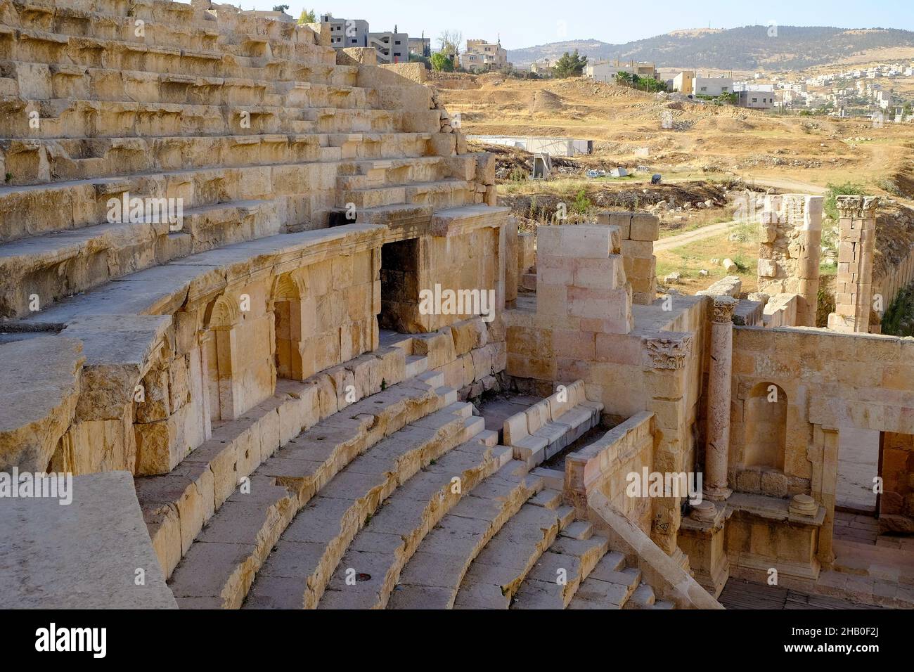 Roman Northern Theater of Jerash in Jordan Stock Photo - Alamy