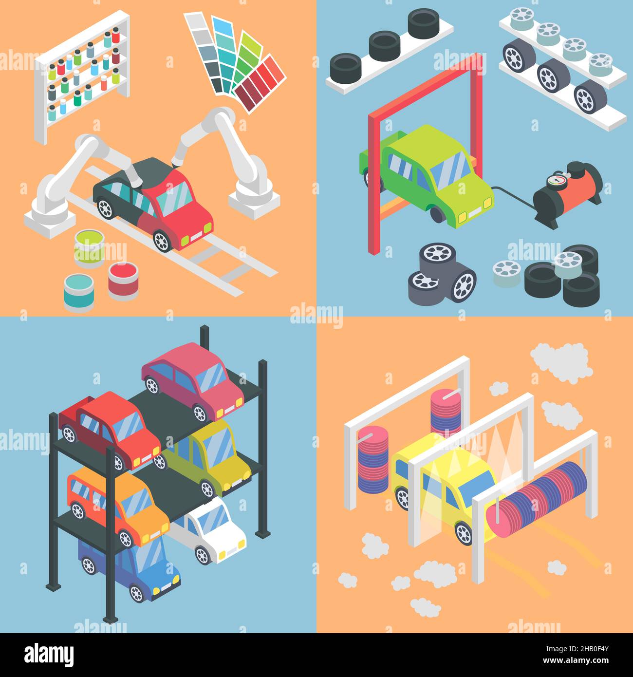 Car paint shop robot hi-res stock photography and images - Alamy