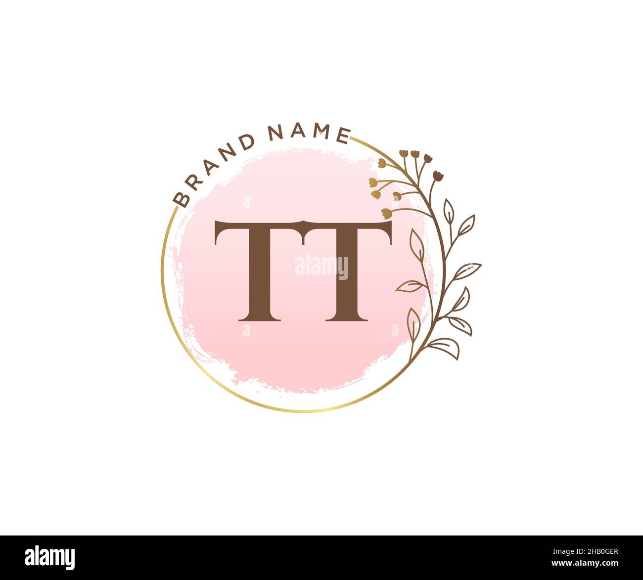 TT feminine logo. Usable for Nature, Salon, Spa, Cosmetic and Beauty ...
