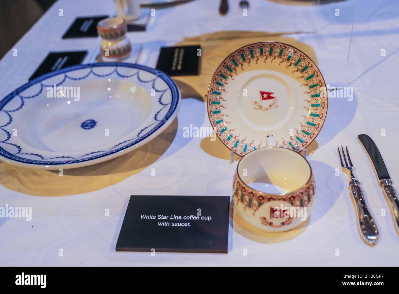 London UK 16 December 2021 1st class dinning of the Titanic Billed as ...