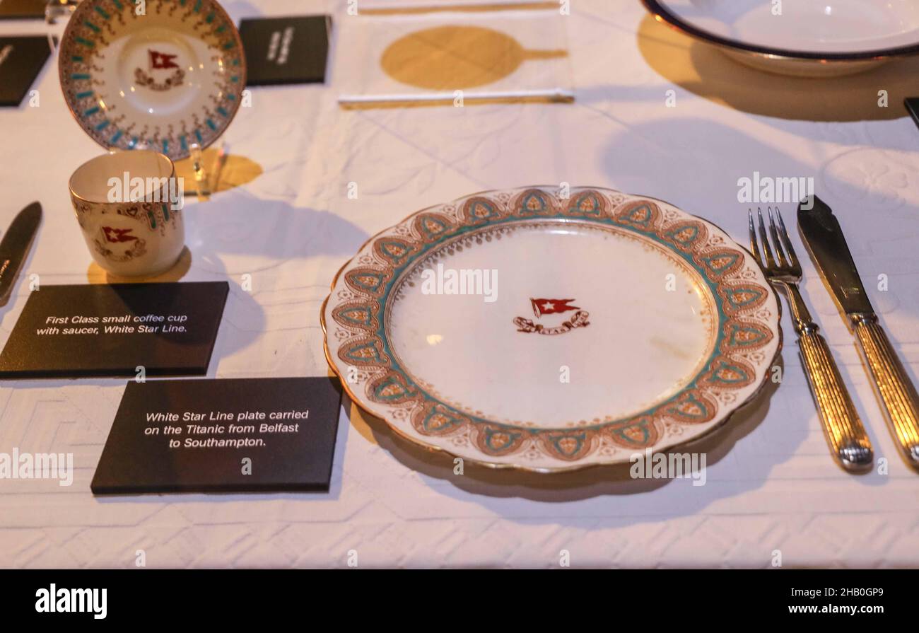 London UK 16 December 2021 1st class dinning of the Titanic Billed as ...