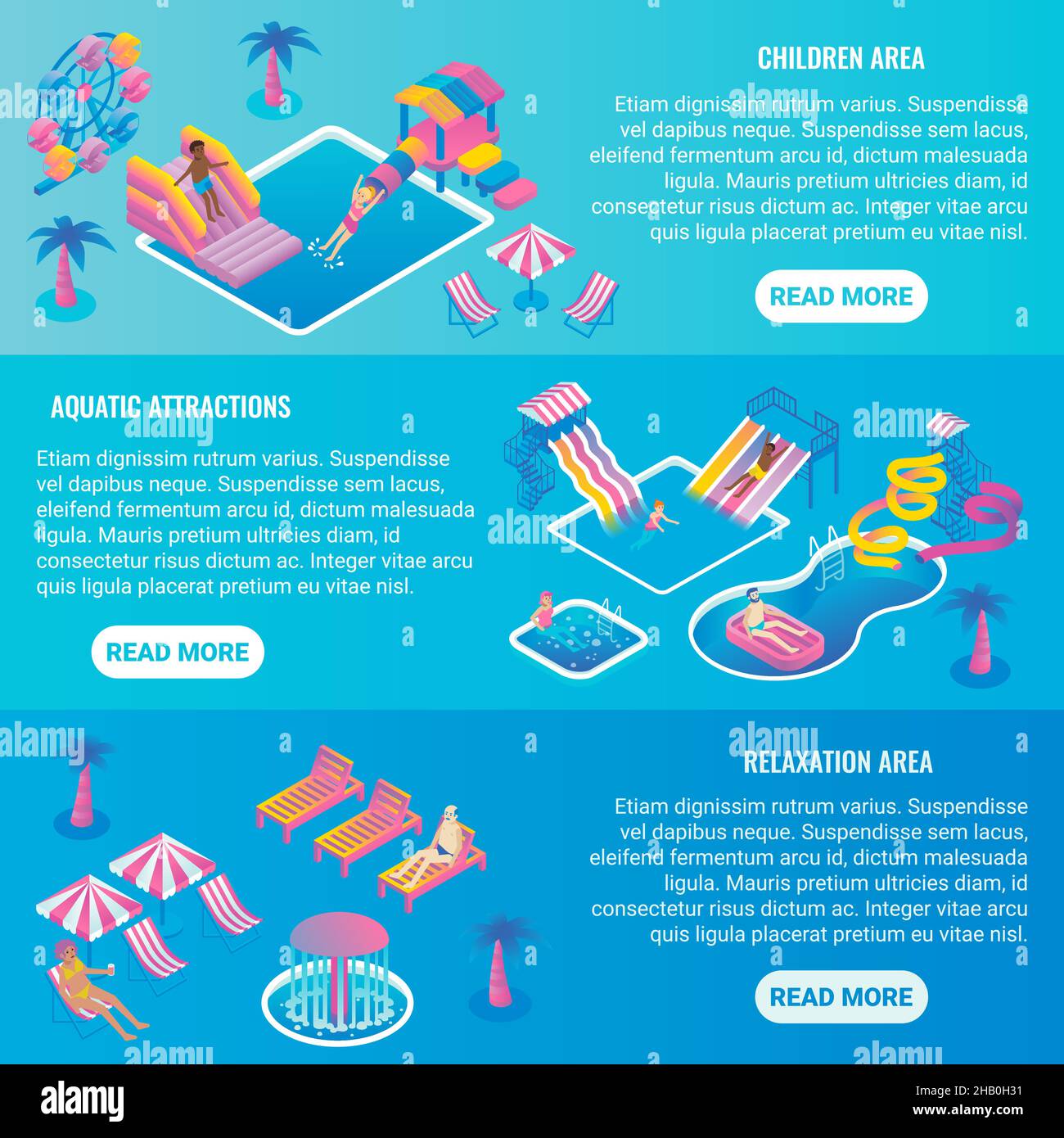 Amusement park horizontal Stock Vector Images - Alamy