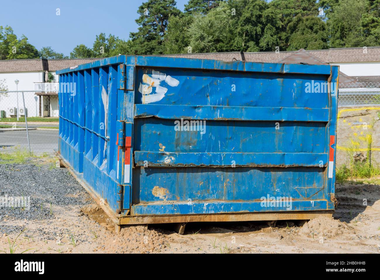 Waste recycling with container solid household in construction waste ...