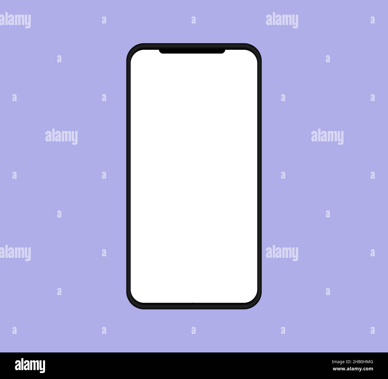 Smartphone layout with white isolated screen. Phone template Stock ...