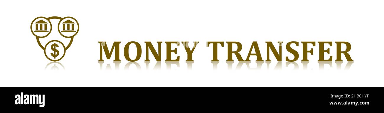 Illustration of a money transfer concept Stock Photo - Alamy