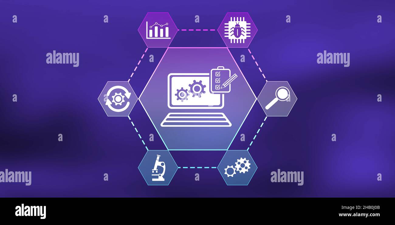 Illustration of a software testing concept Stock Photo - Alamy