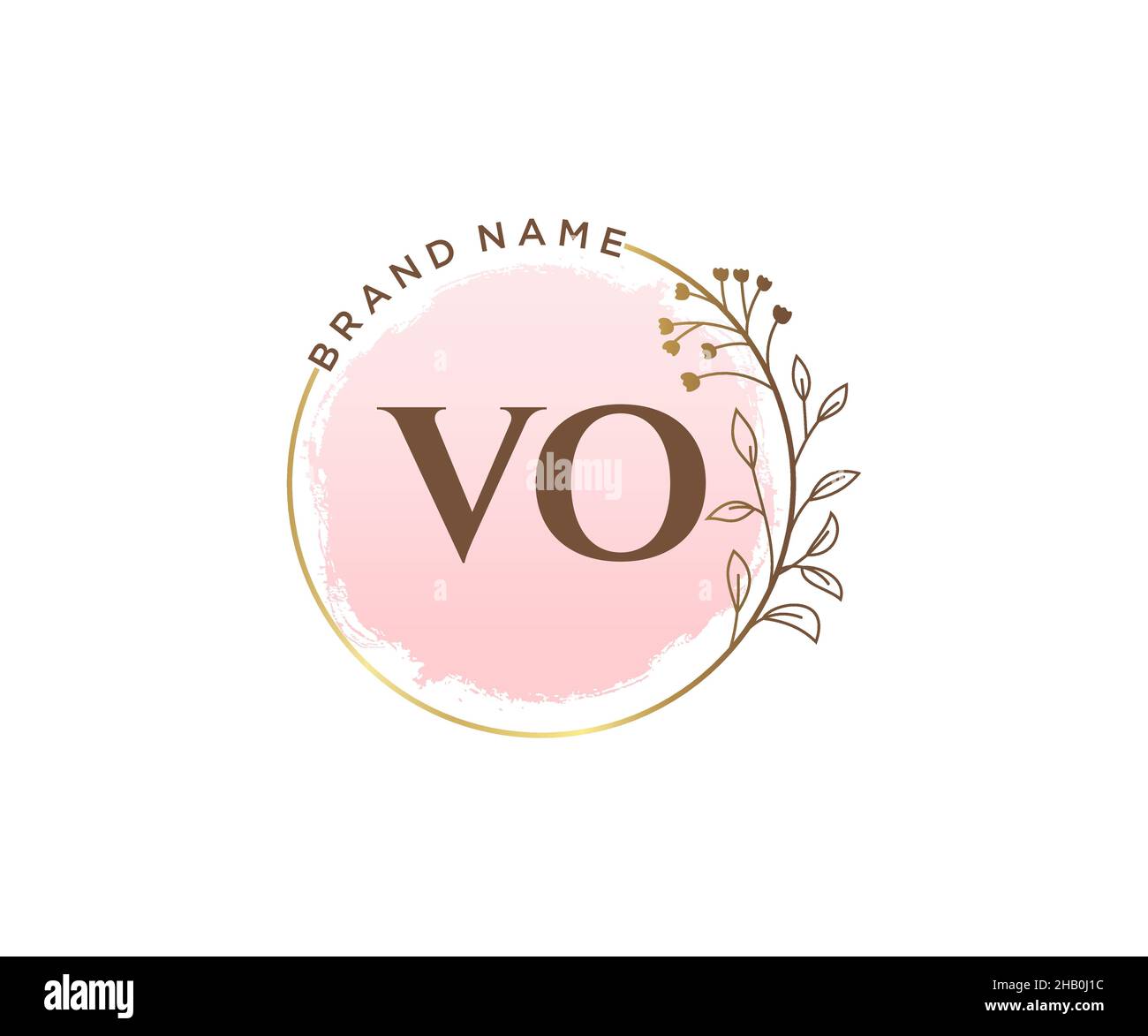 VO feminine logo. Usable for Nature, Salon, Spa, Cosmetic and Beauty ...