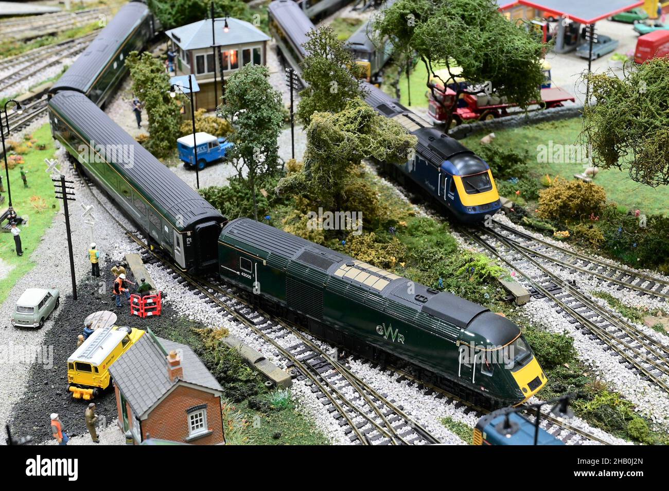 Horley, Surrey, UK-Dec 16 2021: Twl model HST-125 class 44 locomotives ...