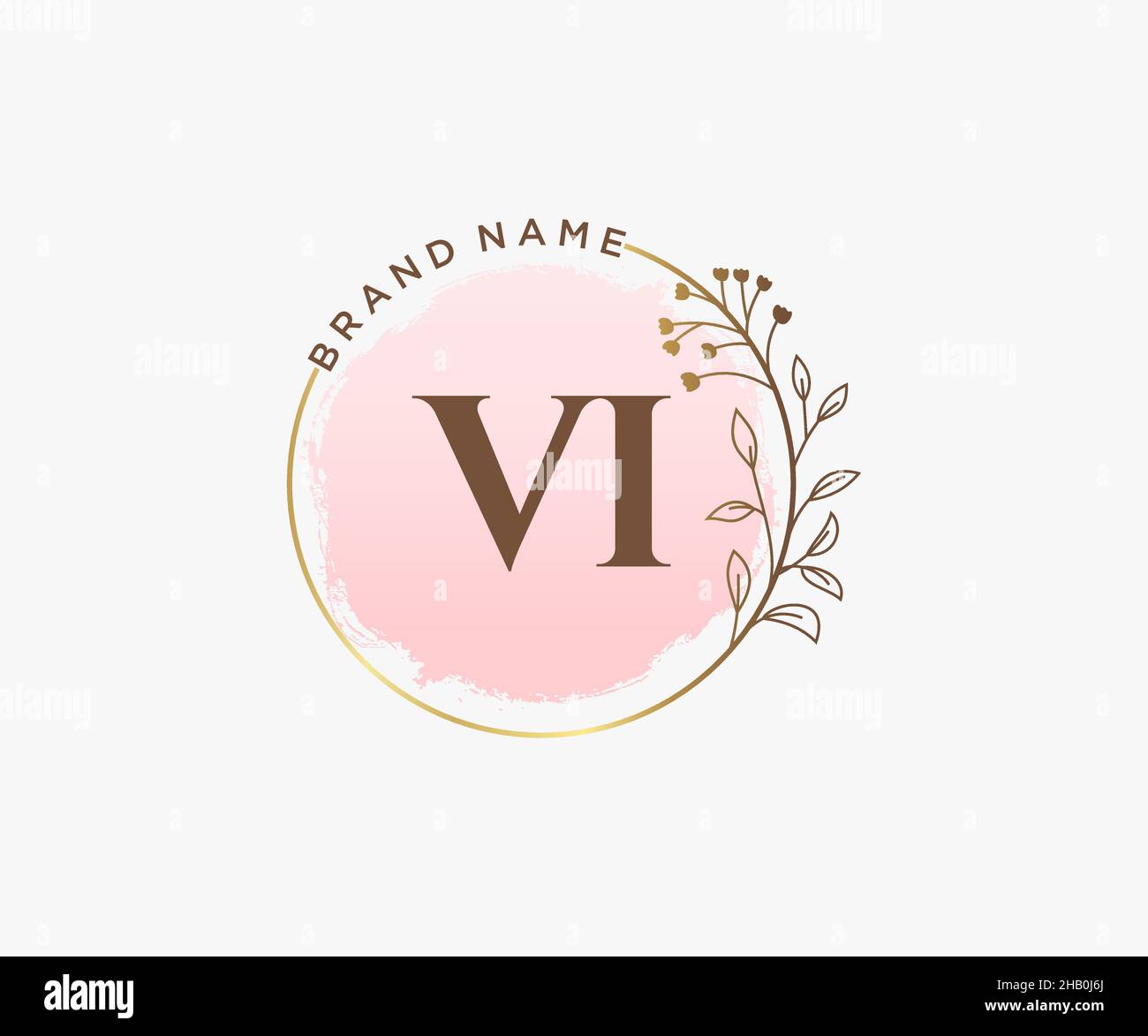 VI feminine logo. Usable for Nature, Salon, Spa, Cosmetic and Beauty ...