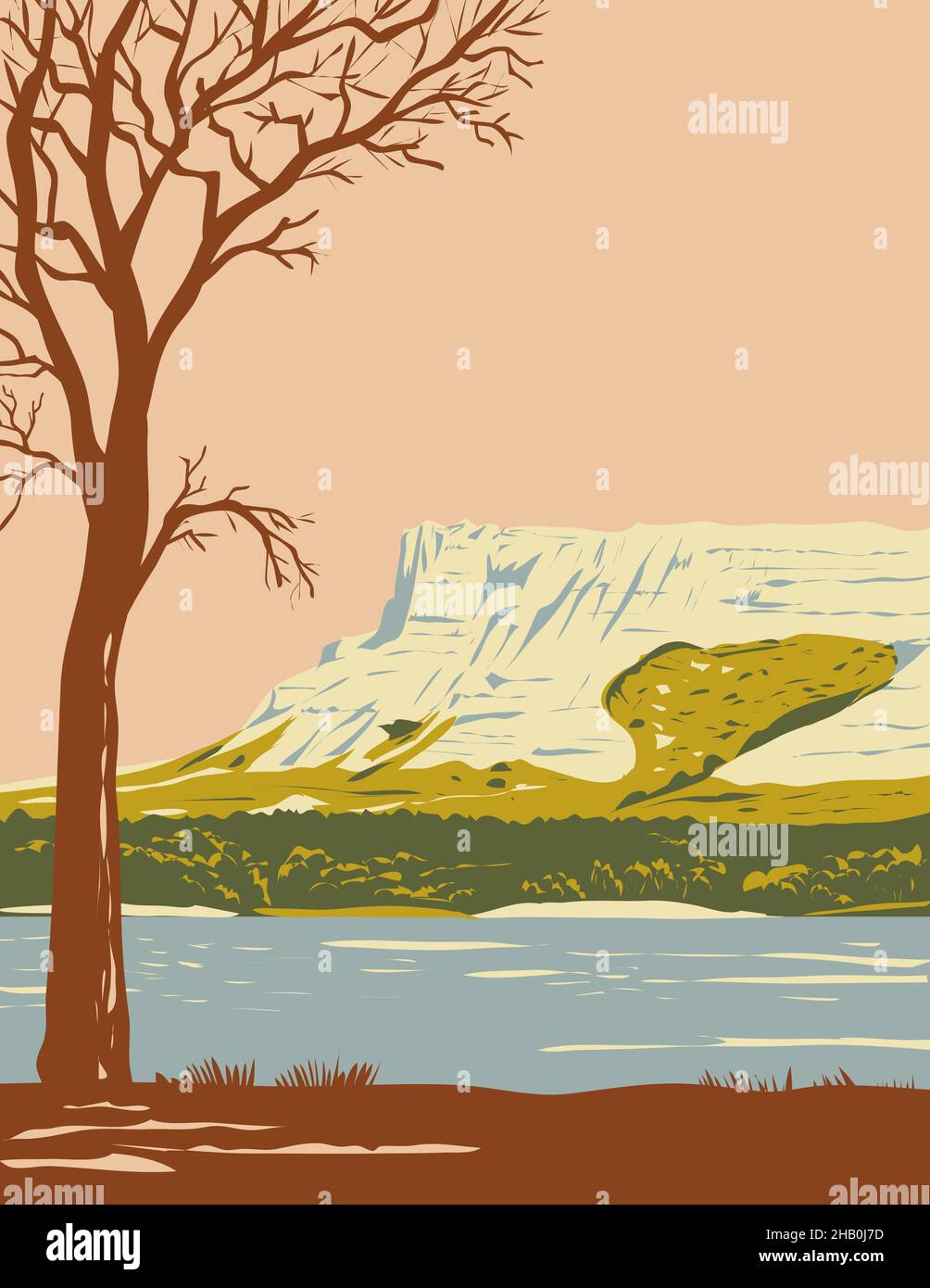 Hawk Springs State Recreation Area with the Bluffs Bear Mountain Area ...