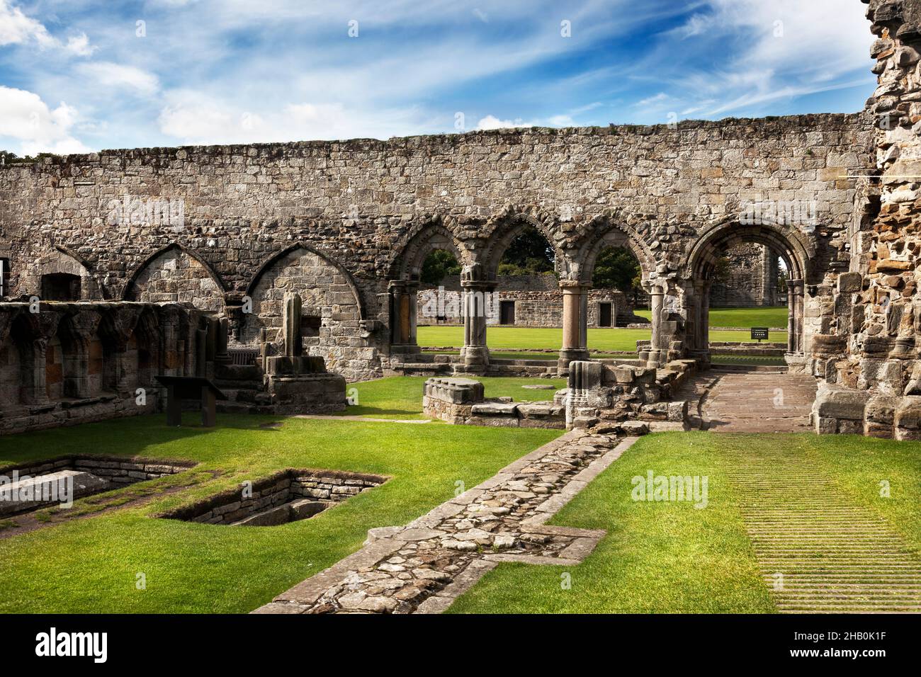Ruin of St Andrews Cathedral in St Andrews Scotland Stock Photo - Alamy