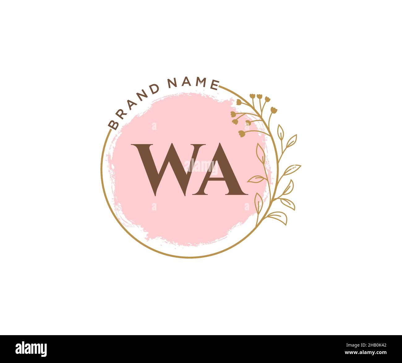 Wa minimal logo hi-res stock photography and images - Alamy