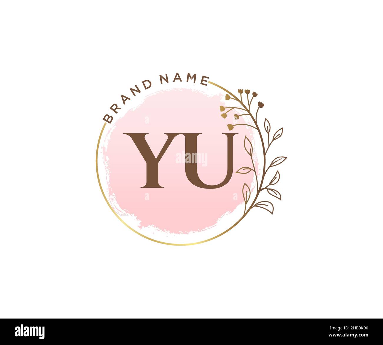 YU feminine logo. Usable for Nature, Salon, Spa, Cosmetic and Beauty ...