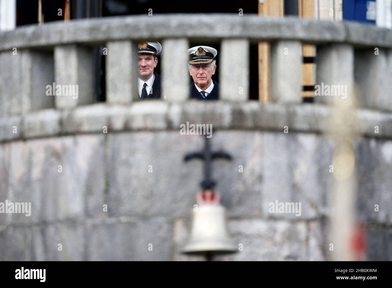 The Prince of Wales with The Parade Commander, Commander Will Peters ...