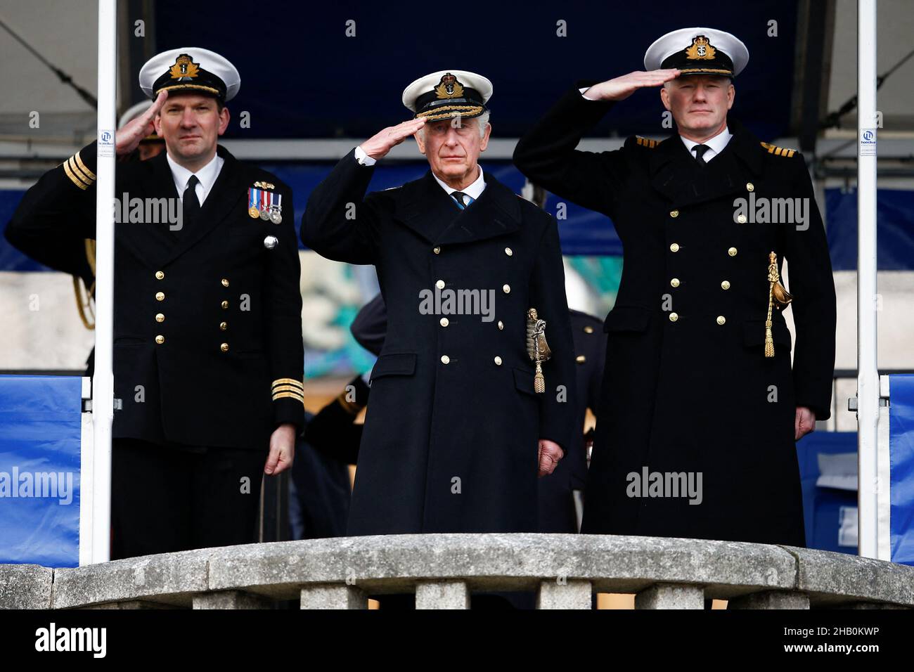 The Prince of Wales, Admiral of the Fleet, with Captain Roger Readwin ...