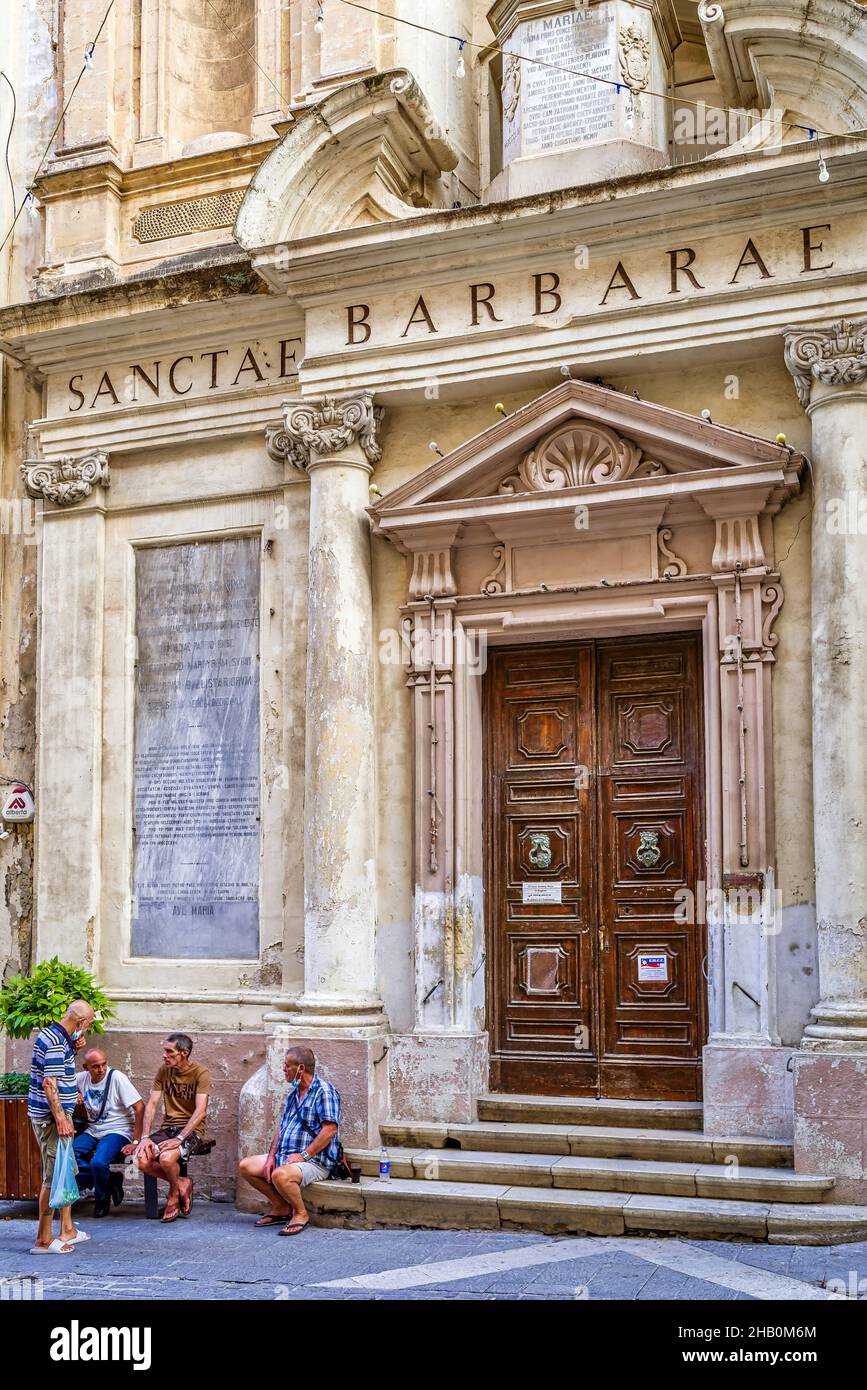 External view of the church dedicated to St Barbara in the Maltese ...